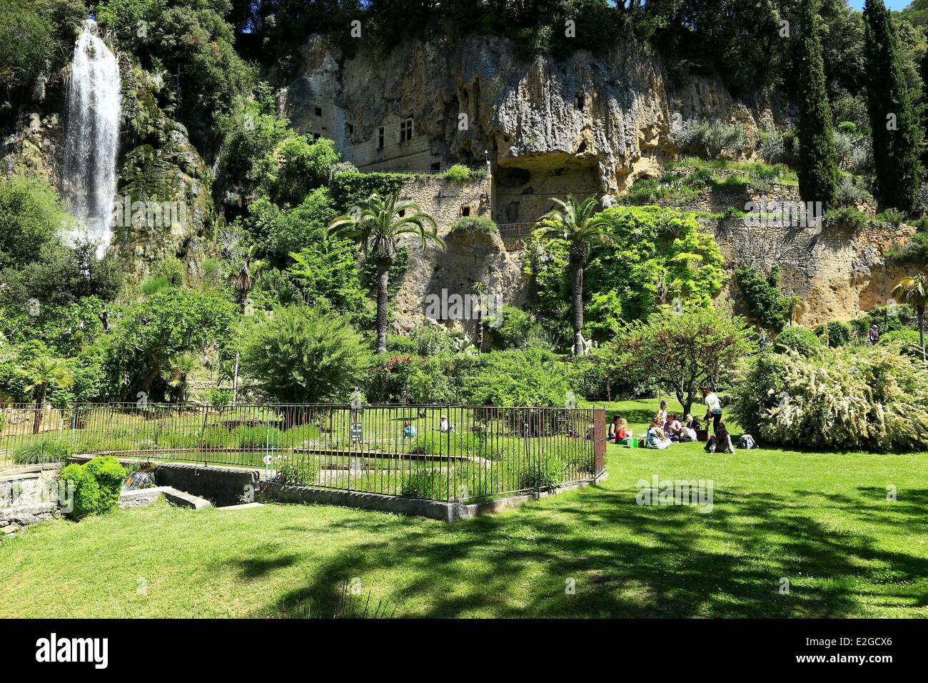 France Var Villecroze Park and waterfall (35m Stock Photo - Alamy