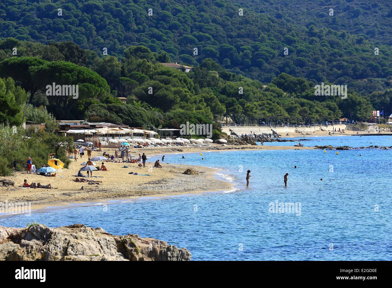 France Var Saint Tropez peninsula Bay of Cavalaire La Croix Valmer ...