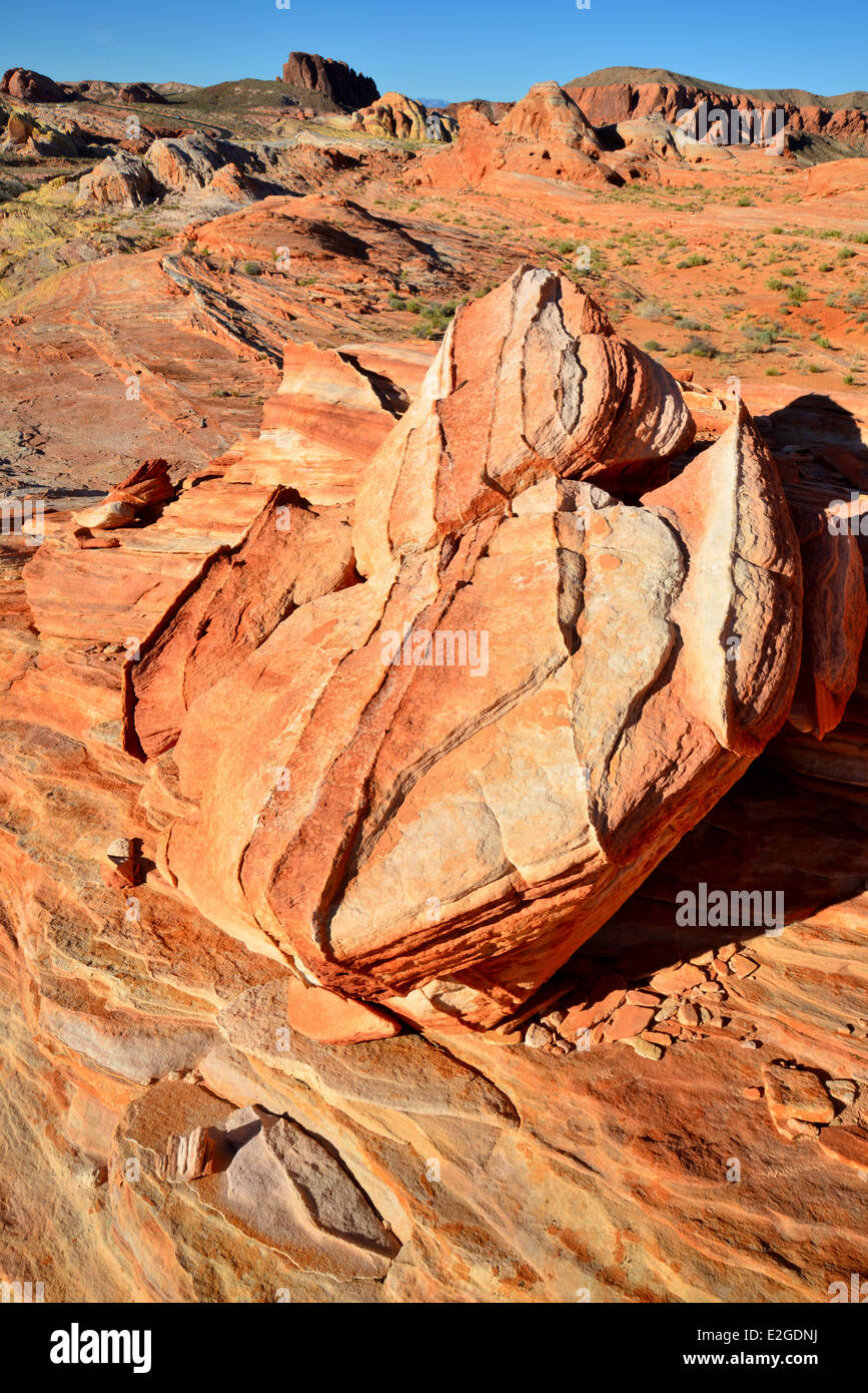 Colorful sandstone in Valley of Fire State Park north of Las Vegas in ...