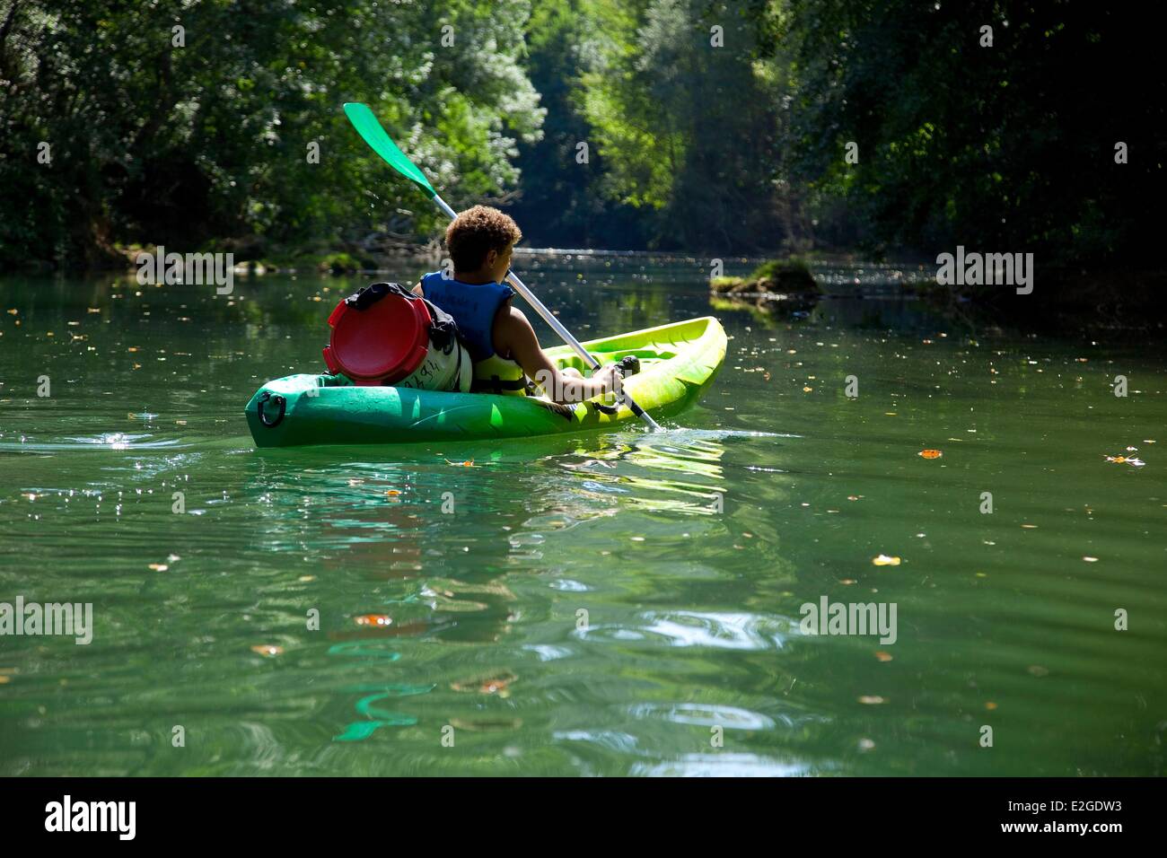 France Var Provence Verte Vallee de l'Argens canoeing on Argens between ...