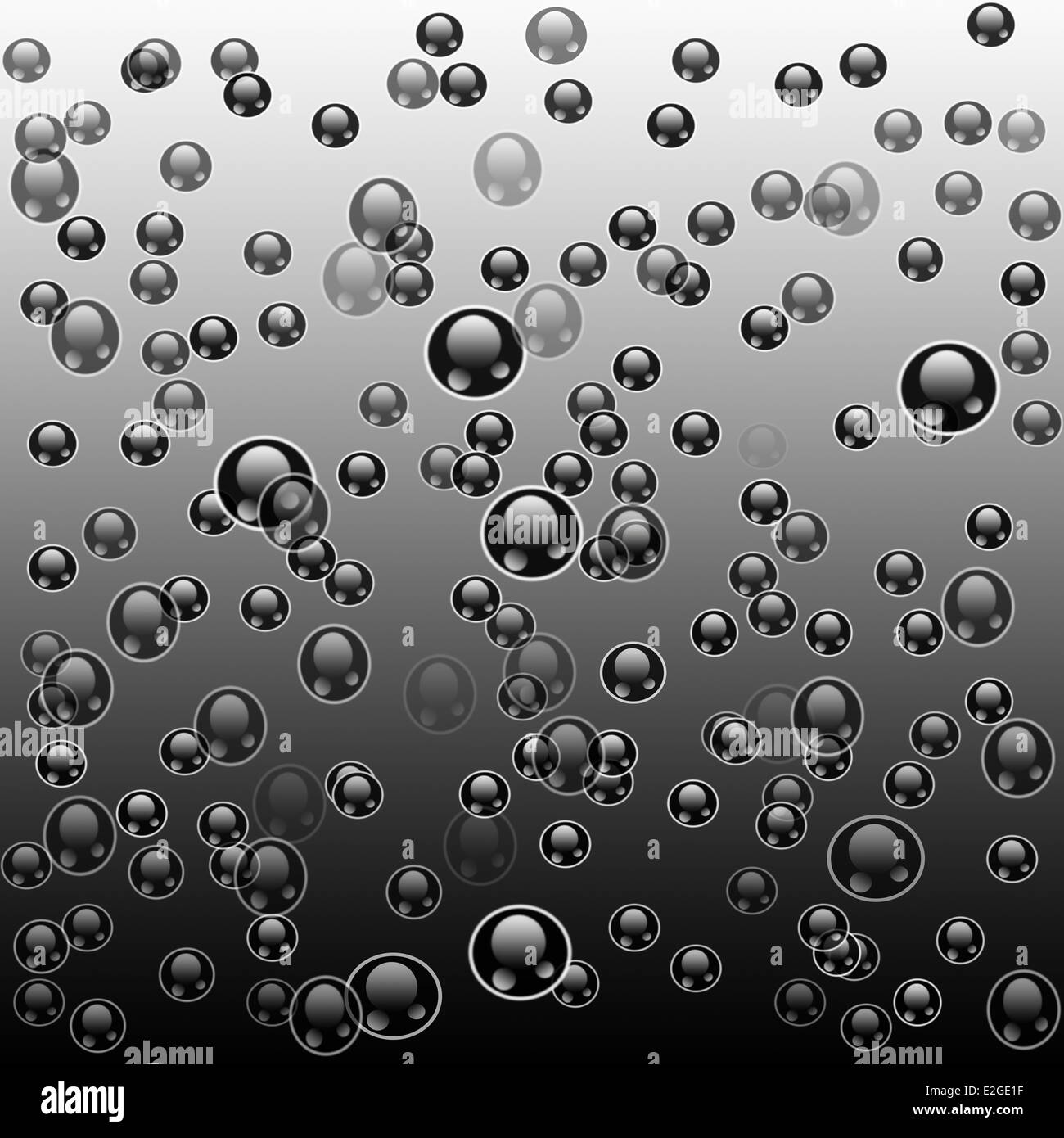 Black abstract bubbles on a dark background Stock Photo - Alamy
