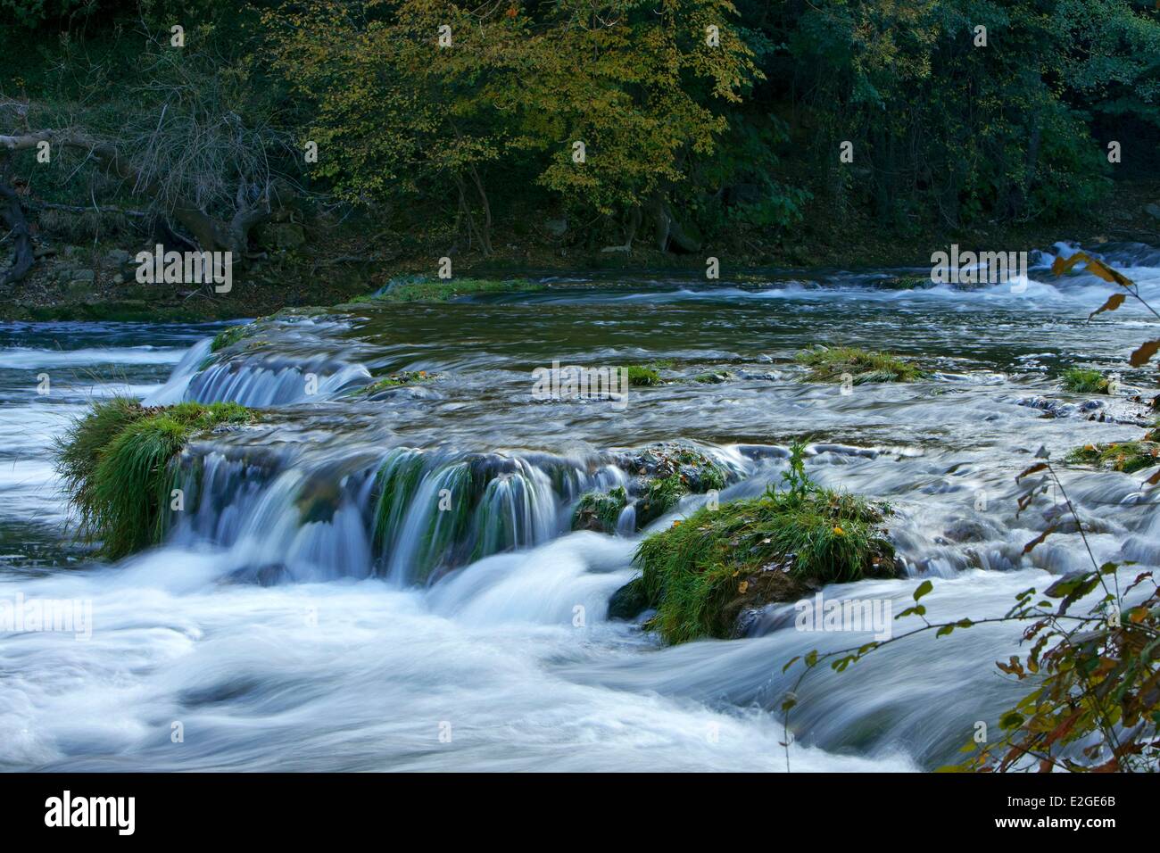 France Var Provence Verte Vallee de l'Argens Carces Argens river Stock ...