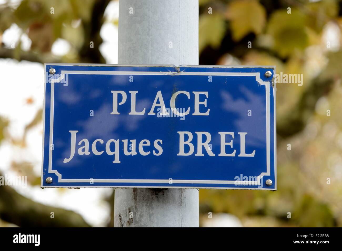 Jacques brel street hi-res stock photography and images - Alamy