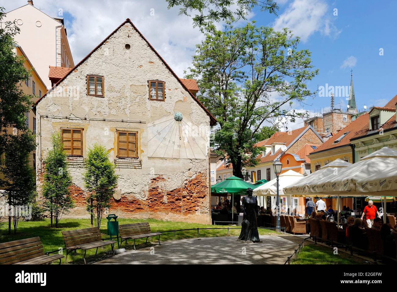 Croatia Zagreb old city Kaptol district Tkalciceva street Stock Photo ...