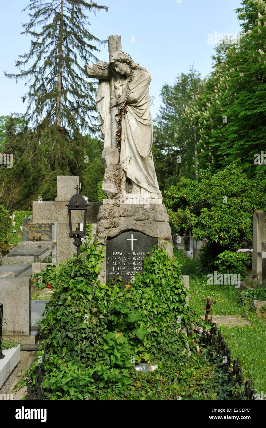 Croatia Zagreb Mirogoj cemetery one of largest in Europe Stock Photo ...
