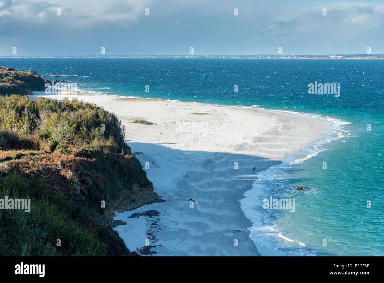 France Morbihan Groix island beach of Grands Sables Stock Photo - Alamy