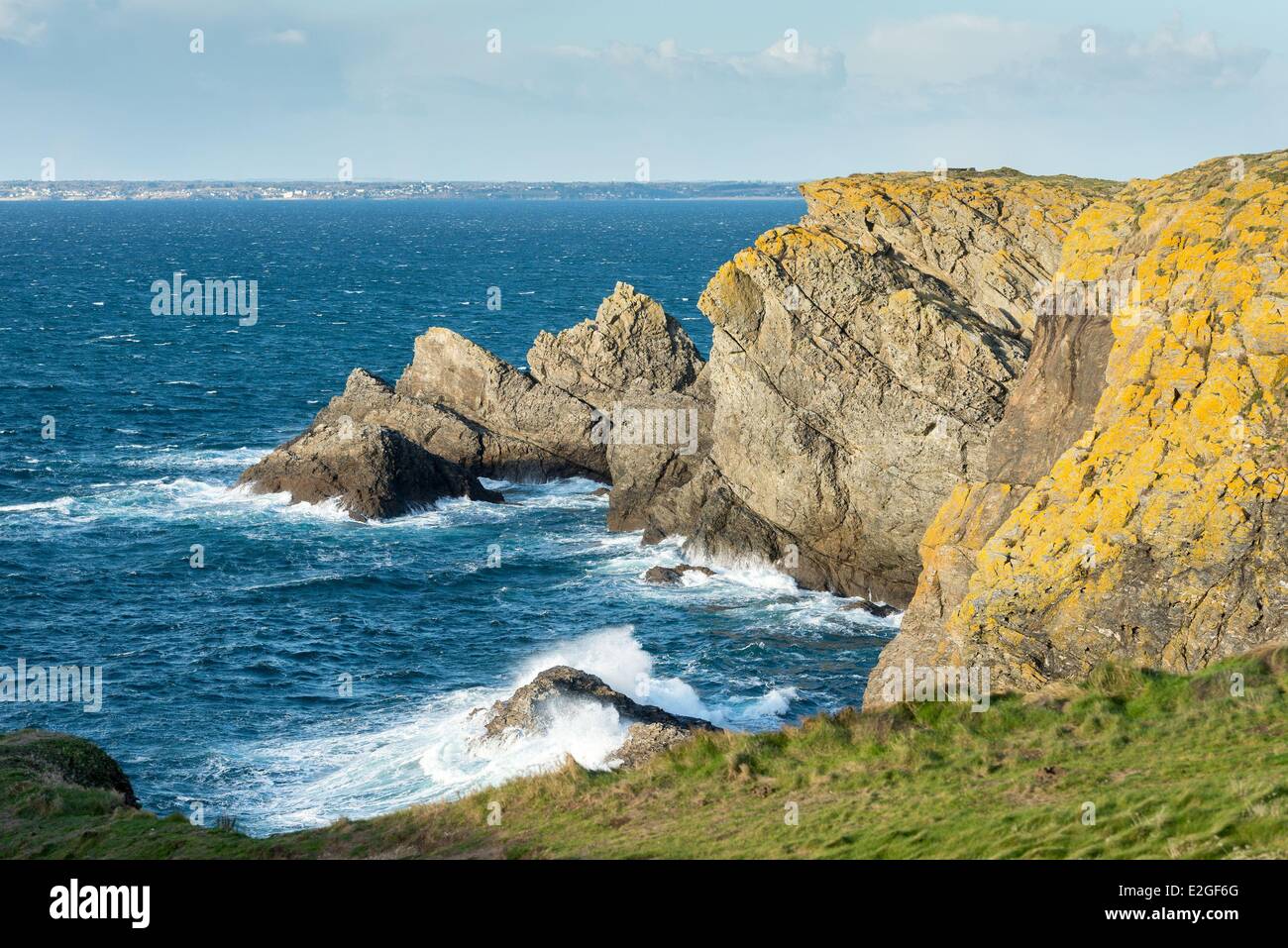 France Morbihan Groix island cliffs and coastal nature reserve Francis ...