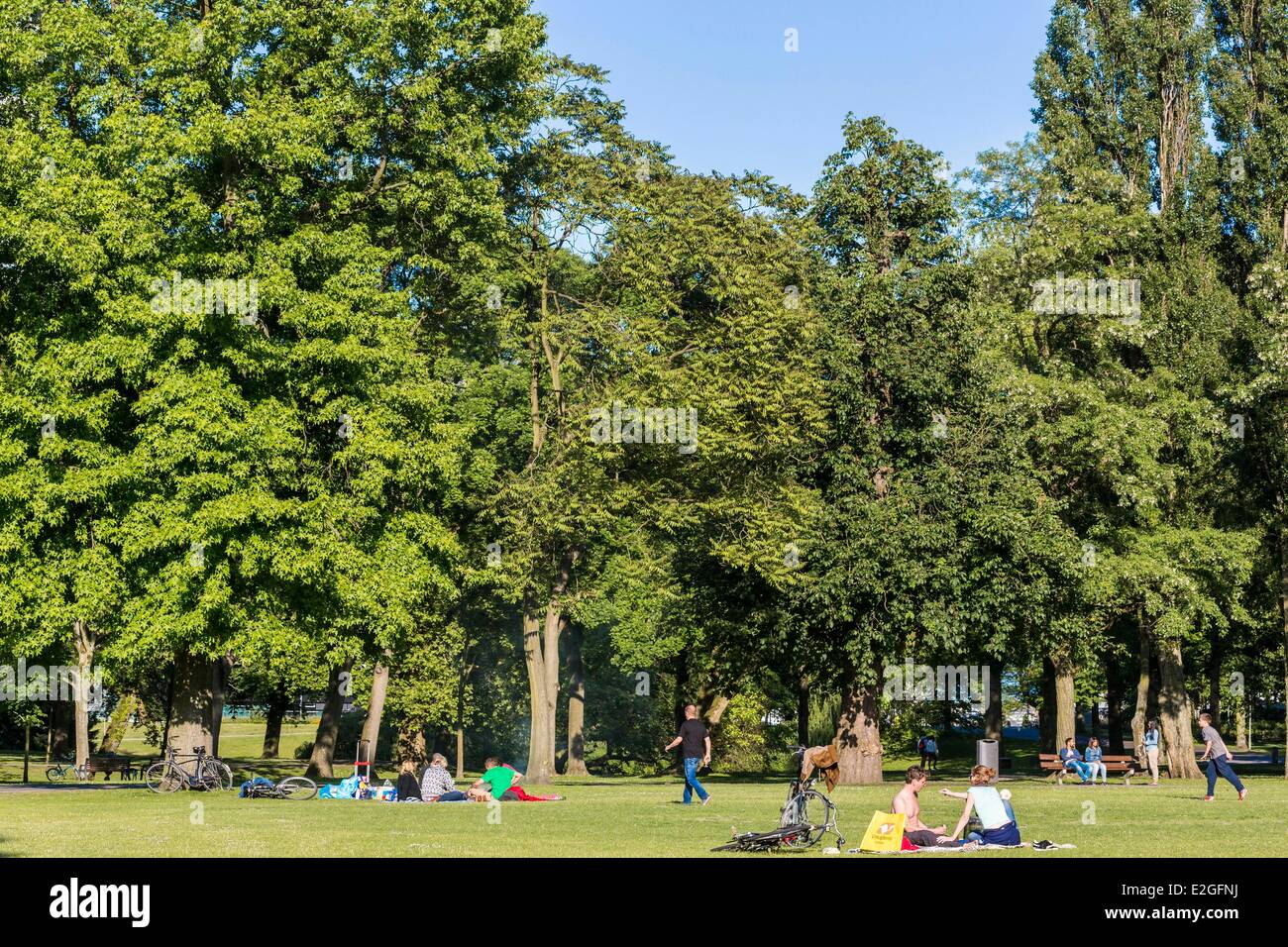 Netherlands South Holland Rotterdam Het Park at foot of Euromast Stock ...