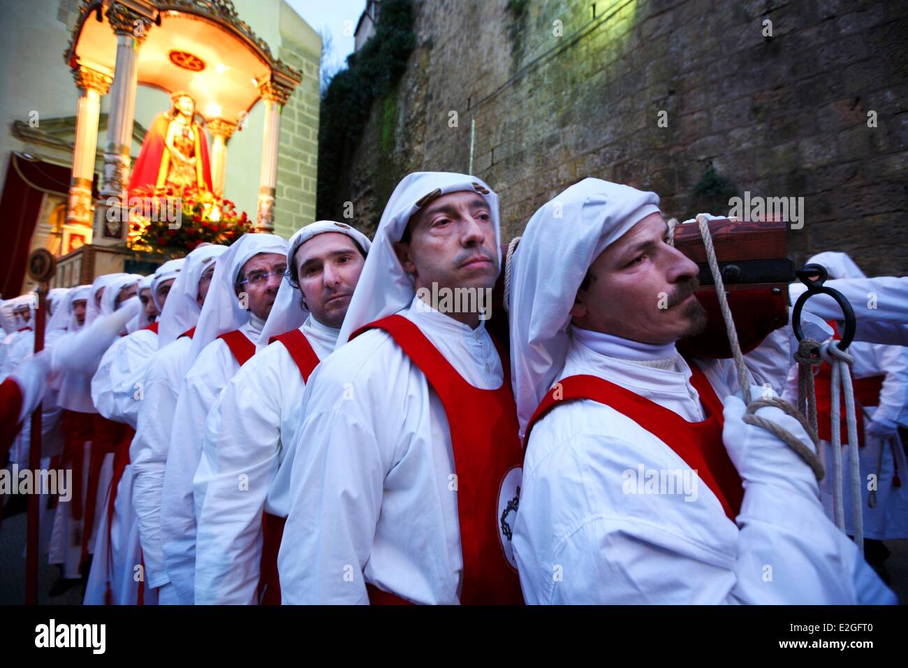 Italy Sicily Enna Easter procession on Palm Sunday Stock Photo - Alamy