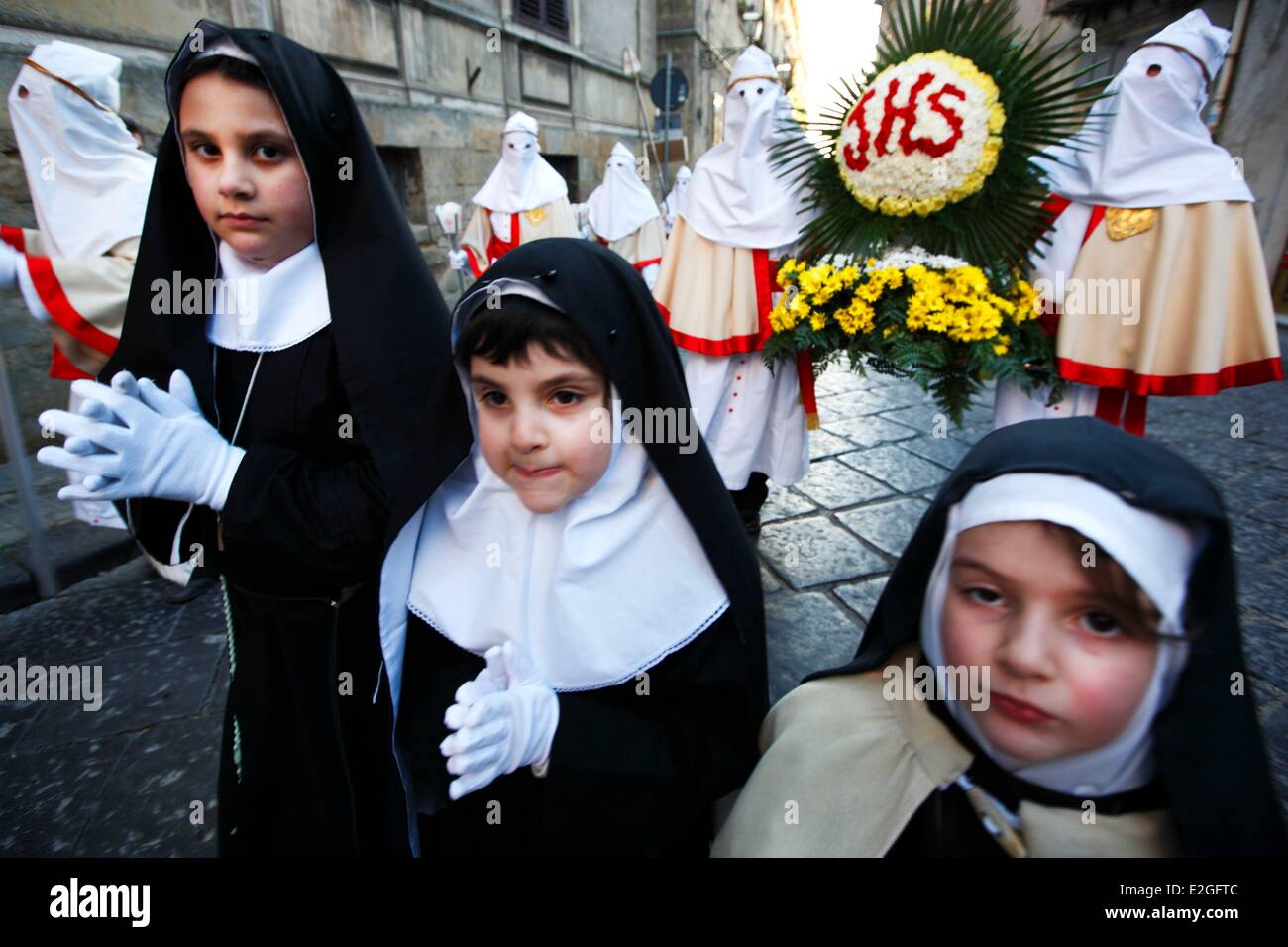 Italy Sicily Enna Easter procession Stock Photo - Alamy