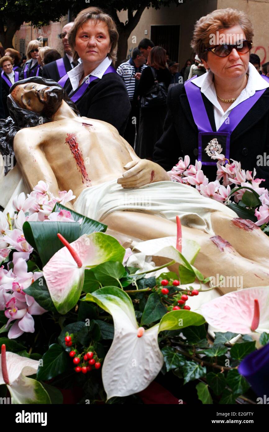 Italy Sicily Marsala Holy Thursday procession of Mysteries (processione ...