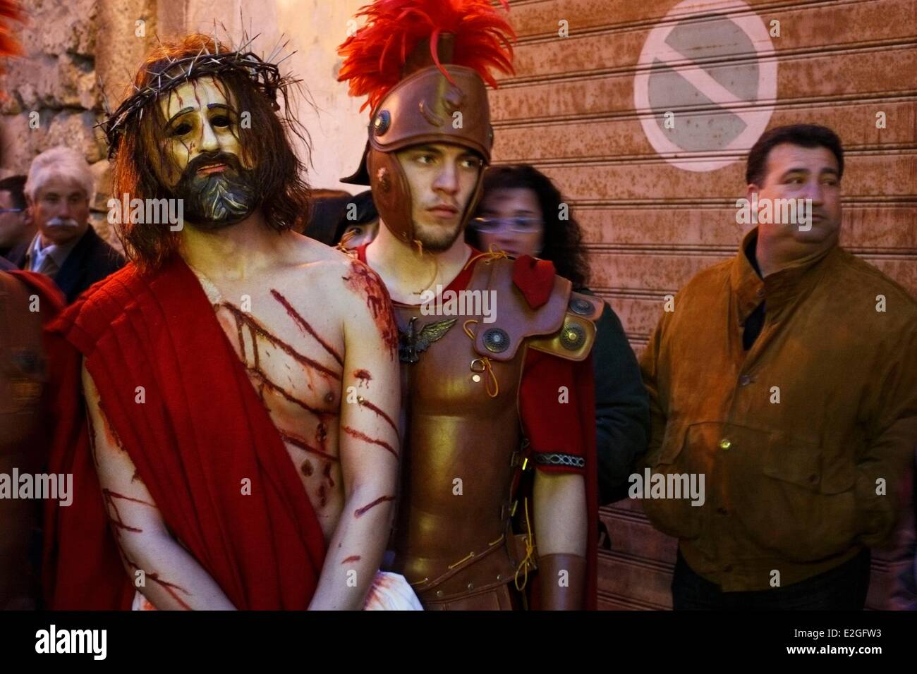 Italy Sicily Marsala Holy Thursday procession of Mysteries (processione ...