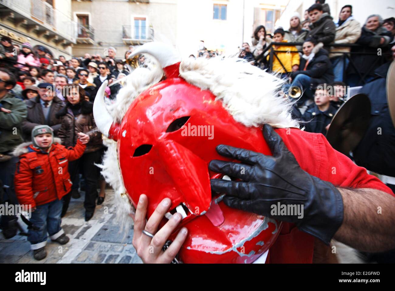 Italy Sicily Prizzi Easter Sunday Dance of Devils Stock Photo - Alamy