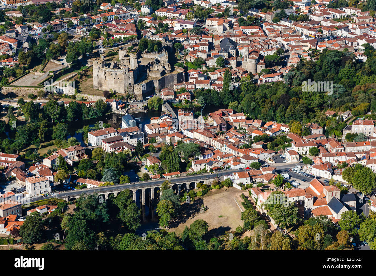 France Loire Atlantique Clisson la Garenne Valentin castle and town ...
