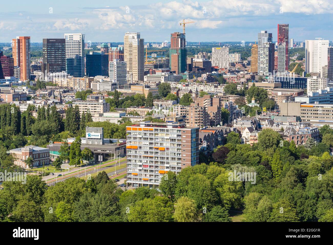 Netherlands South Holland Rotterdam view Euromast park Het Park museum ...