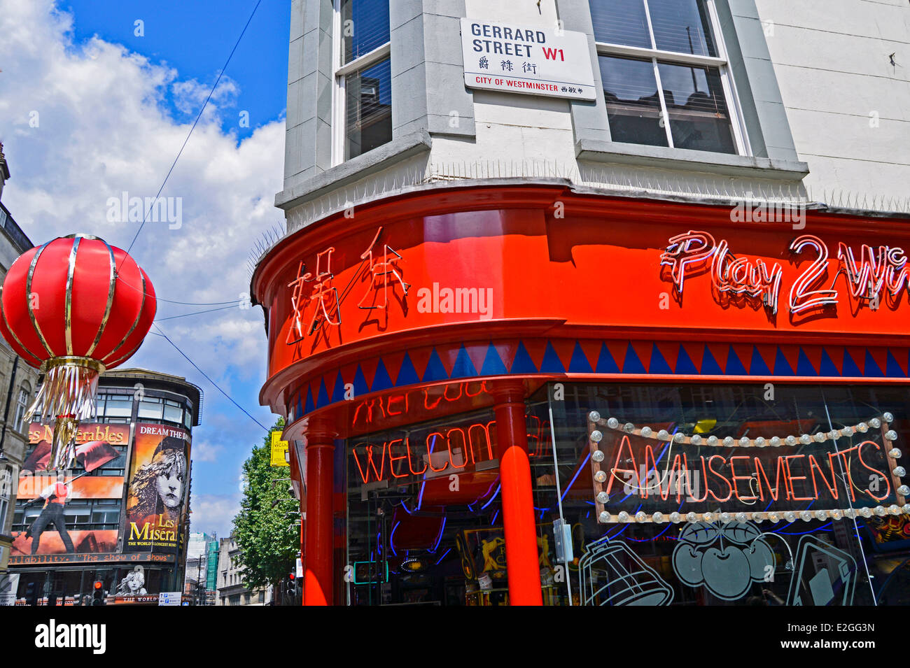 Corner of Gerrard Street, Chinatown, West End, London, England, United ...