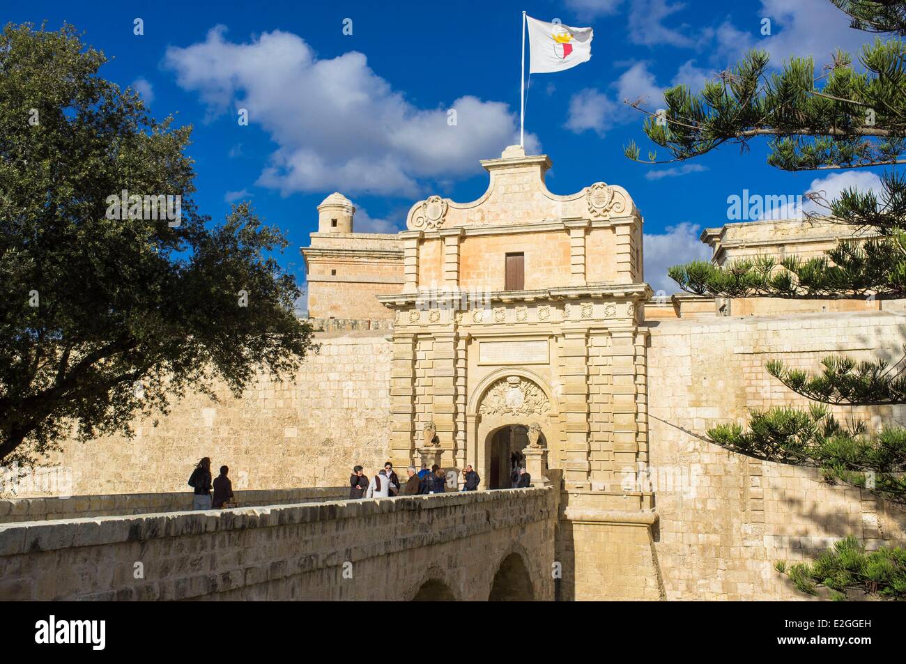 Malta Mdina medieval walled town in centre of island and old capital of ...
