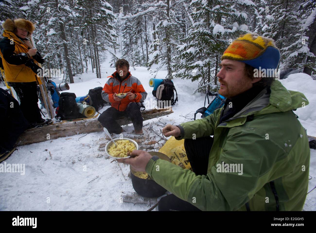 Russia Siberia country ski on Khamar Daban mountains on east side of ...