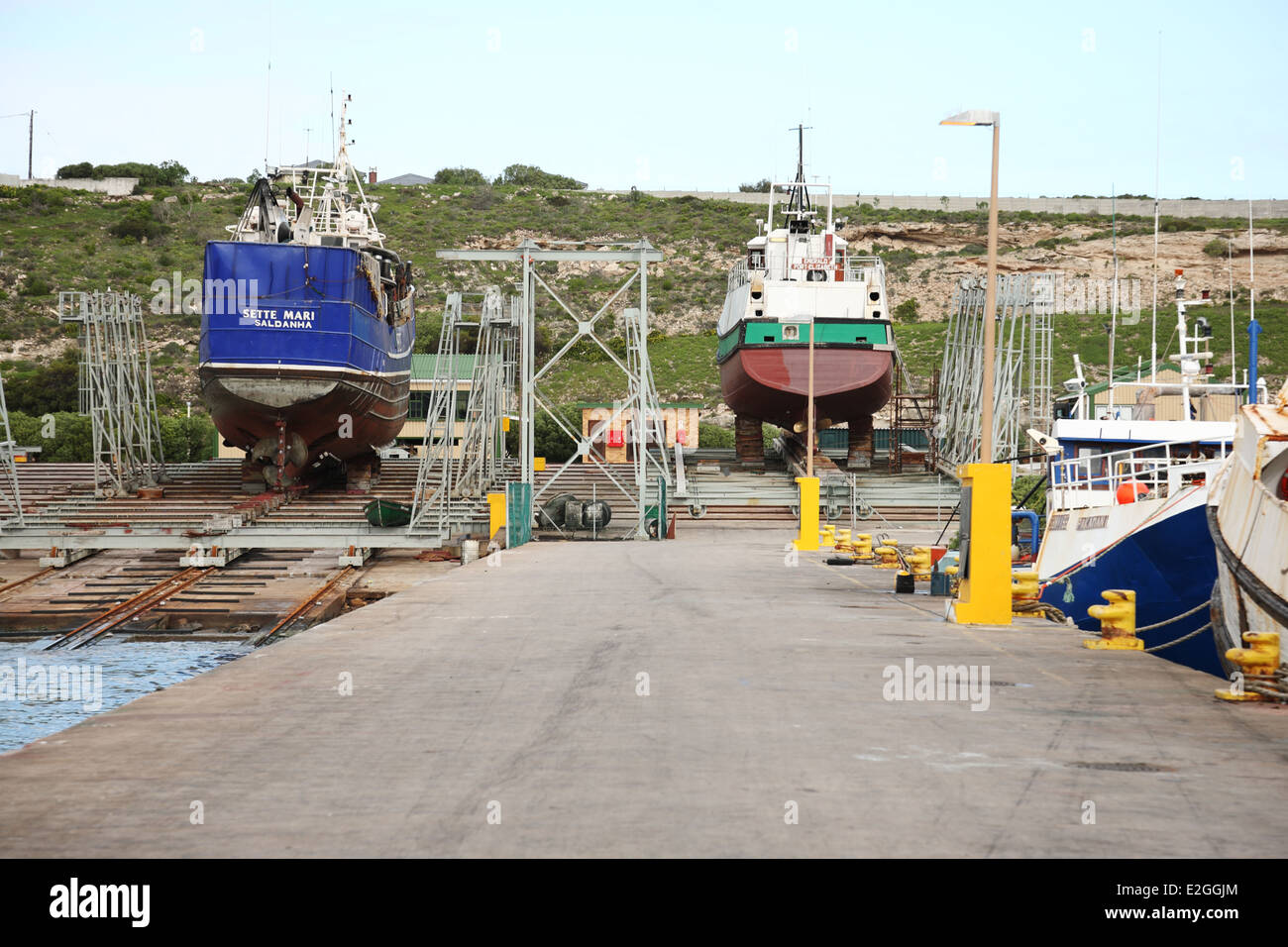Ships in drydocks, Port of Saldanha Bay, South Africa Stock Photo - Alamy