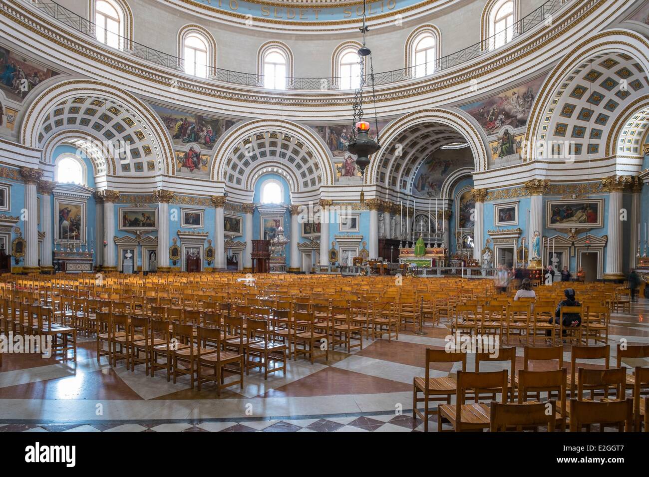 Malta Mosta famous for church Rotunda of St Marija Assunta with one of ...
