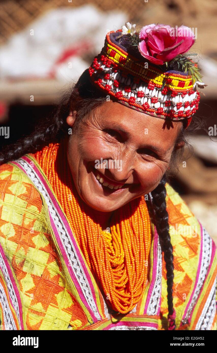 Pakistan Khyber Pakhtunkhwa Kalash valleys Bumburet valley Kalash woman ...