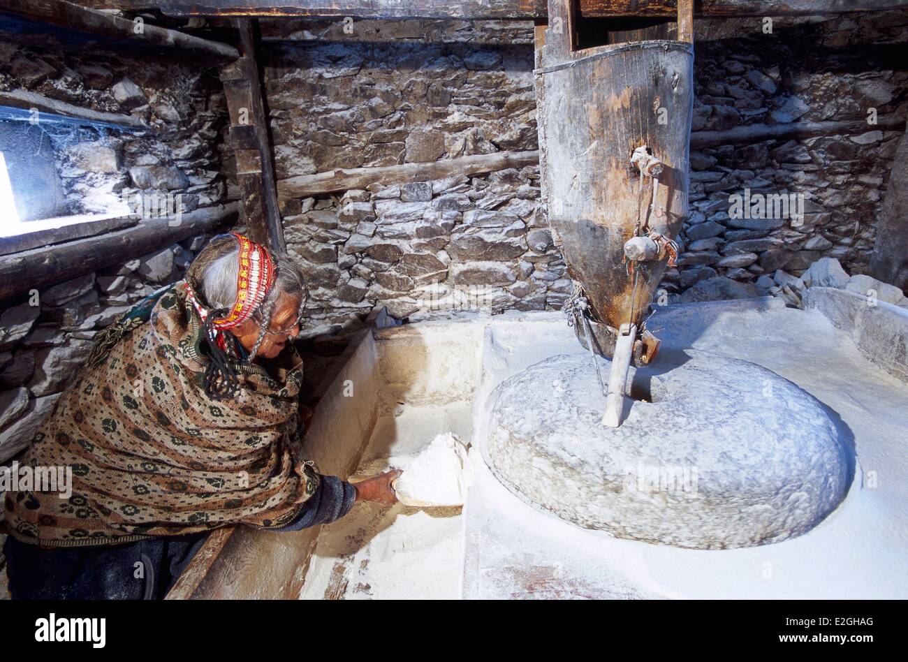 Pakistan Khyber Pakhtunkhwa Kalash valleys Bumburet valley grandmother ...
