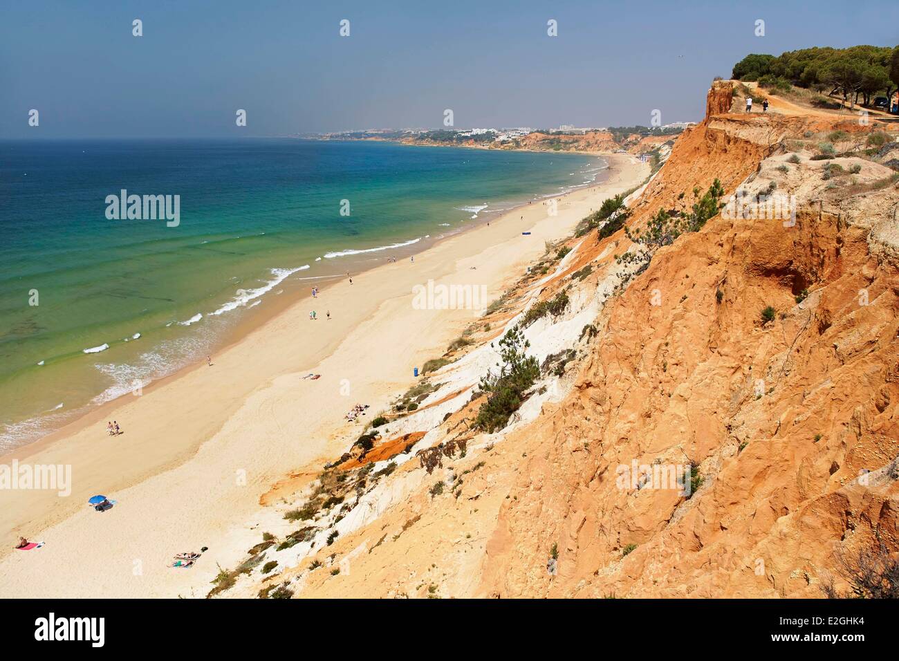 Portugal Algarve Albufeira Falesia Beach (Praia da Falesia Stock Photo ...