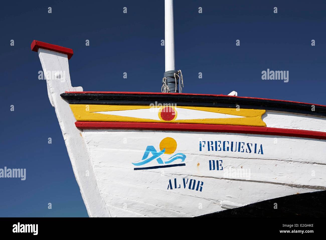 Portugal Algarve Alvor Fishing boat Stock Photo - Alamy
