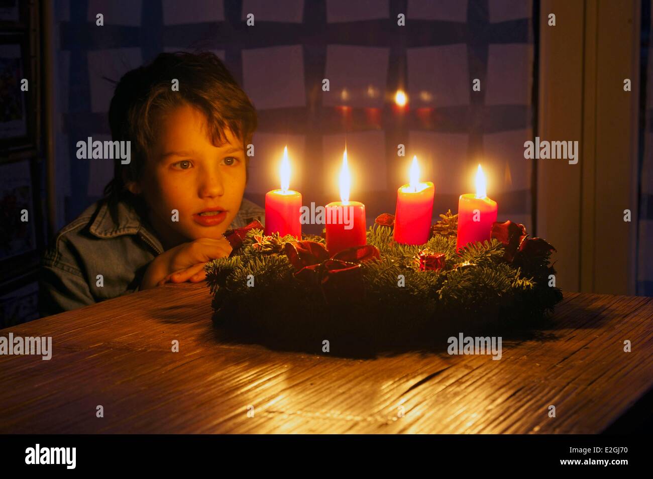 France Bas Rhin Strasbourg Advent crown Stock Photo - Alamy