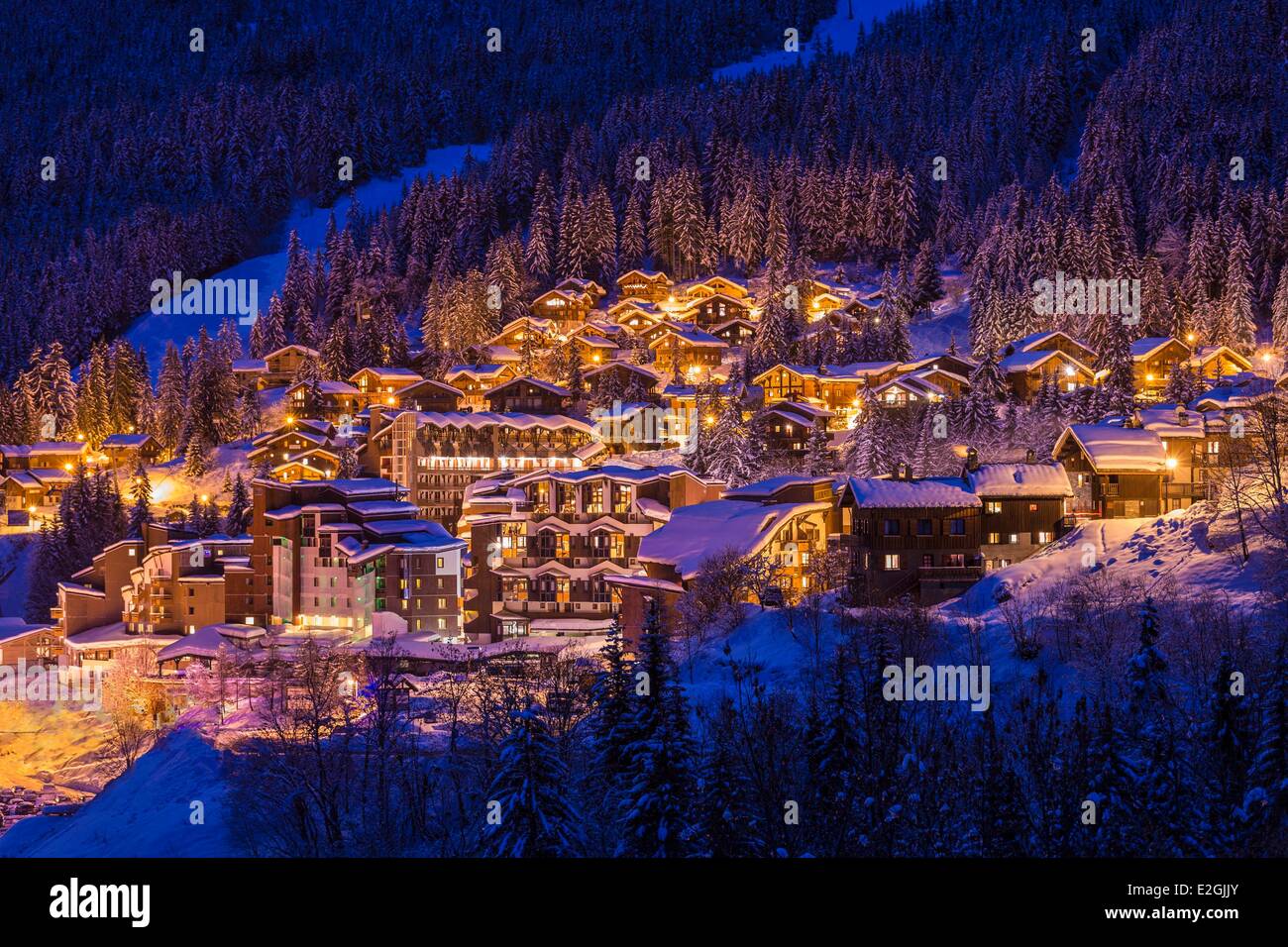 France Savoie Tarentaise valley La Tania skiresort in Les Trois Vallees ...