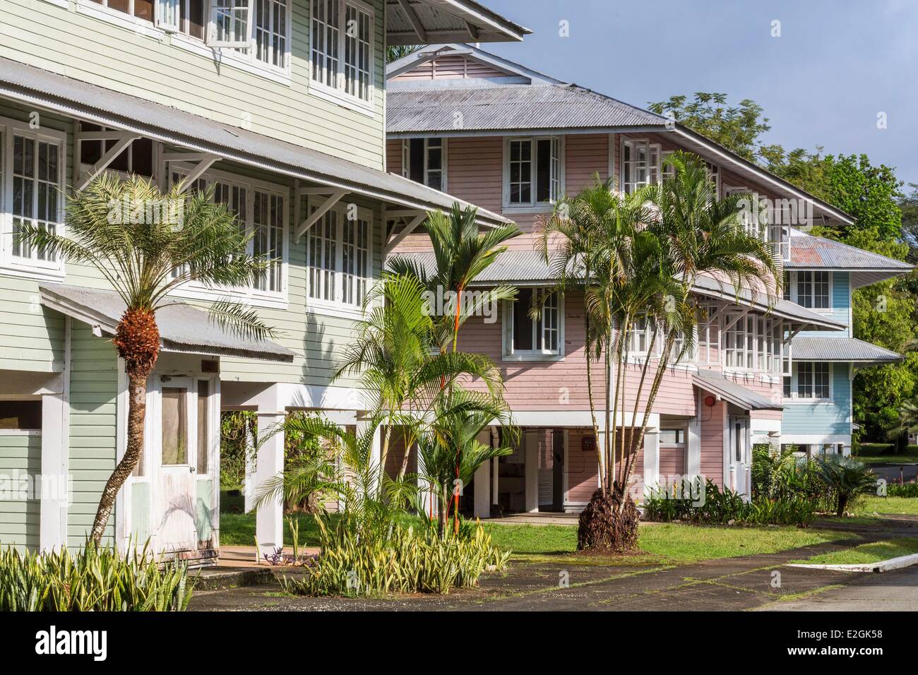 Panama Gamboa historic area wooden houses built between 1933 and 1943 ...
