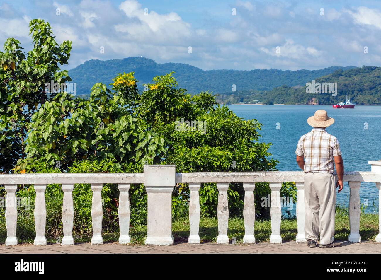 Panama Panama City Amador Causeway entrance of Panama Canal on Pacific ...