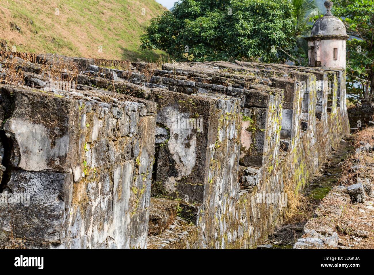 Panama Colon province Portobelo Fort San Fernando 1760 with its low ...