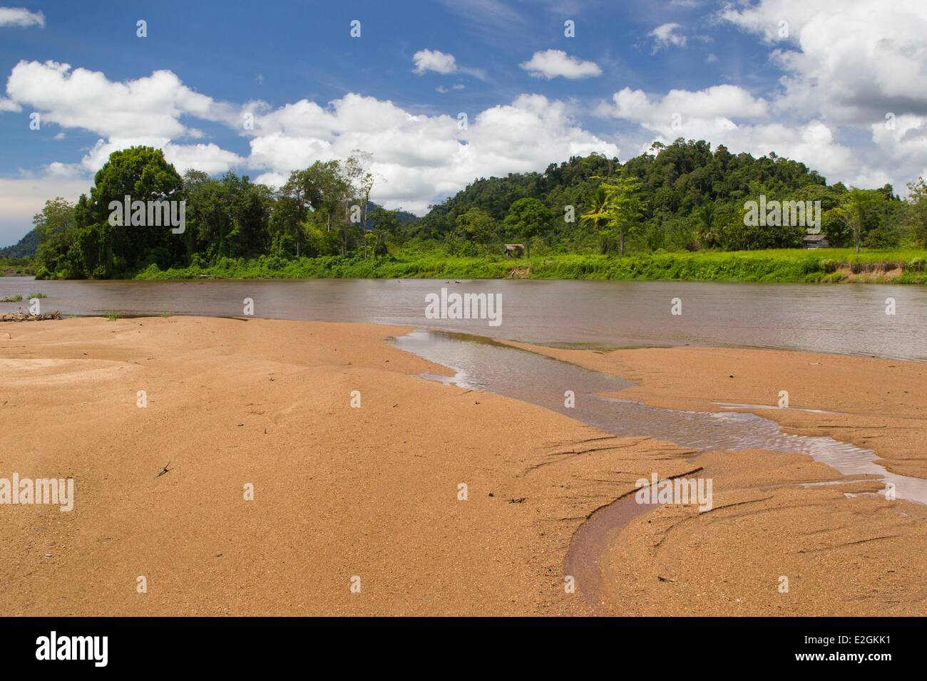 Indonesia Sumatra Island Aceh province Krueng Sabee River Stock Photo ...