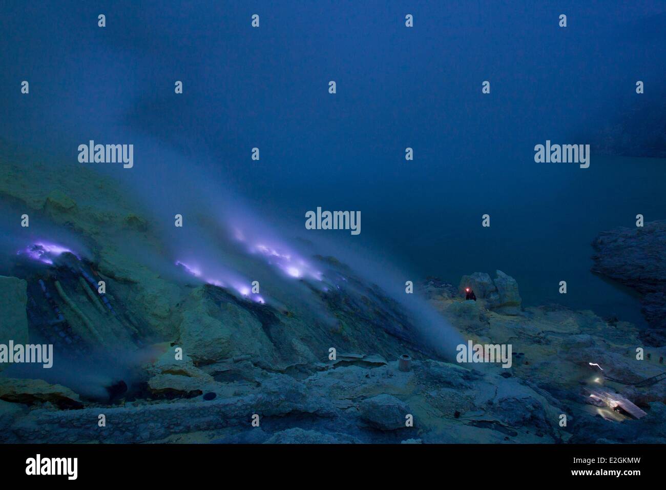 Indonesia Java Island East Java province Mining Sulfur in Kawah Ijen ...