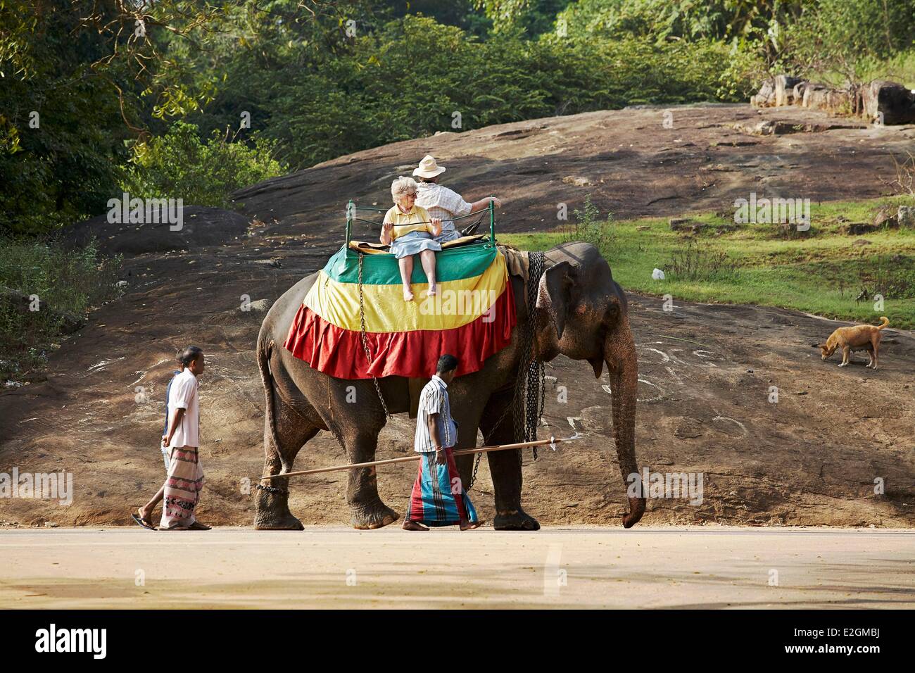 Sri Lanka Central Province Sigiriya Ride on elephant back to Rock of ...