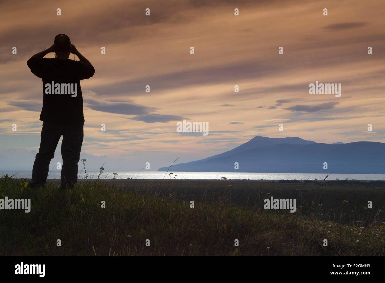 Argentina Tierra del Fuego province Lake Fagano view over lake Stock ...