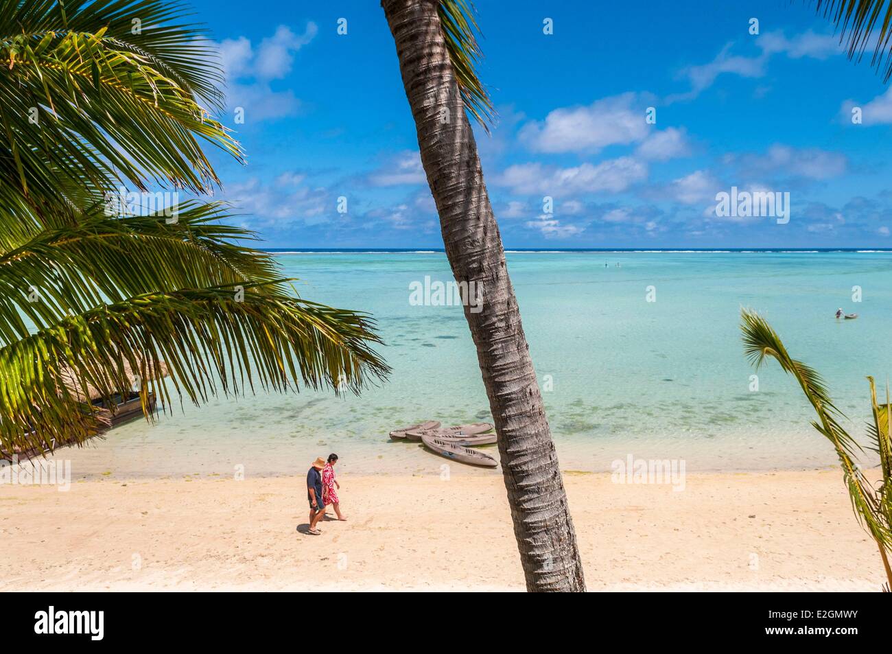 Cook Islands Rarotonga Island Muri lagoon beach Stock Photo - Alamy
