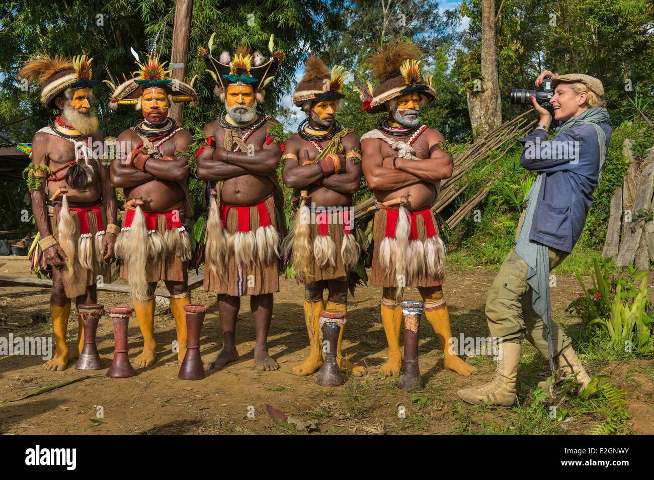 Papua New Guinea Southern Highlands Province Tari region Huli tribe ...