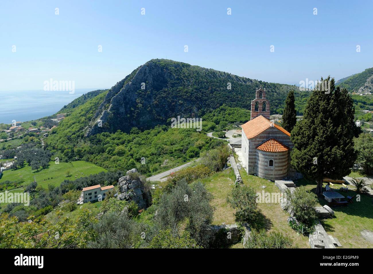 Montenegro Adriatic coast Gradiste monastery Stock Photo - Alamy
