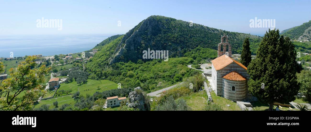 Montenegro Adriatic coast Gradiste monastery Stock Photo - Alamy