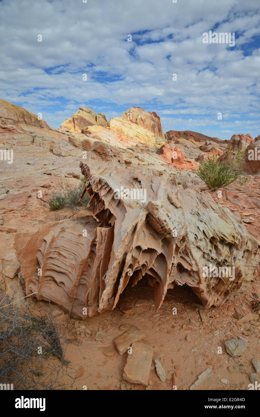 Colorful sandstone in Valley of Fire State Park north of Las Vegas in ...