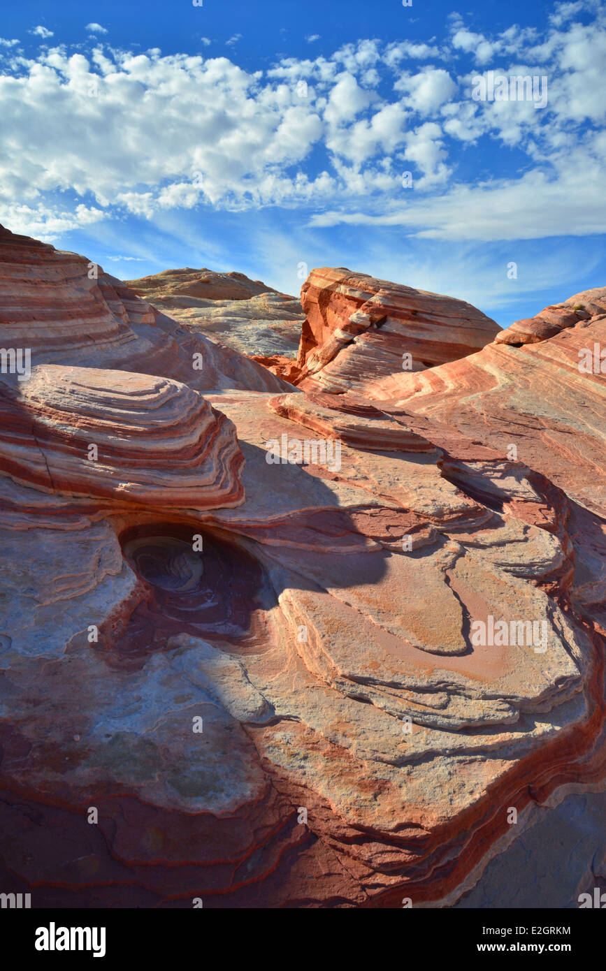 Colorful sandstone in Valley of Fire State Park north of Las Vegas in ...