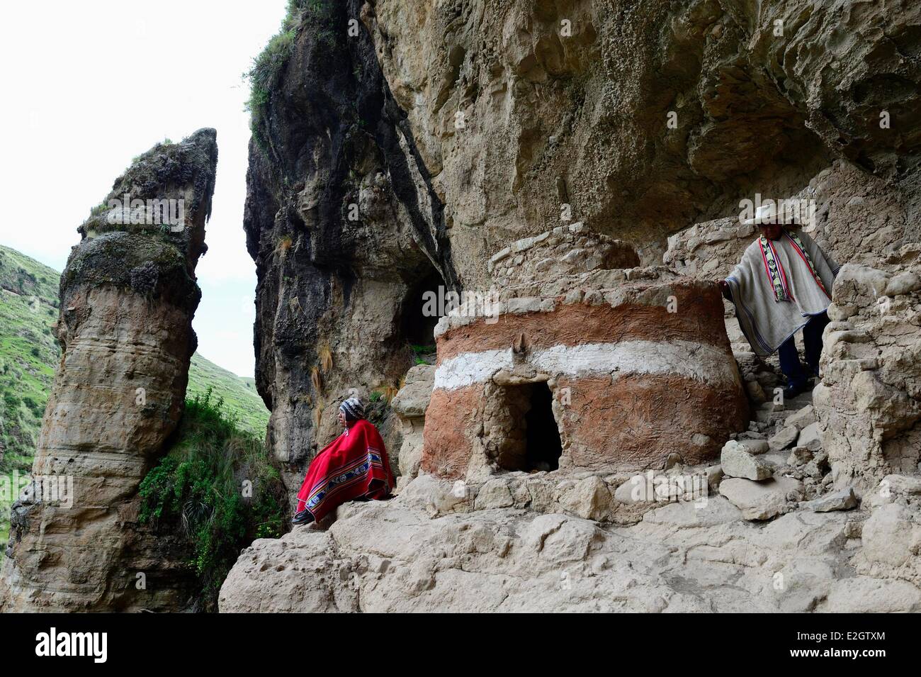 Peru Cuzco province Livitaca valley of Chinisiri whose caves contain an ...