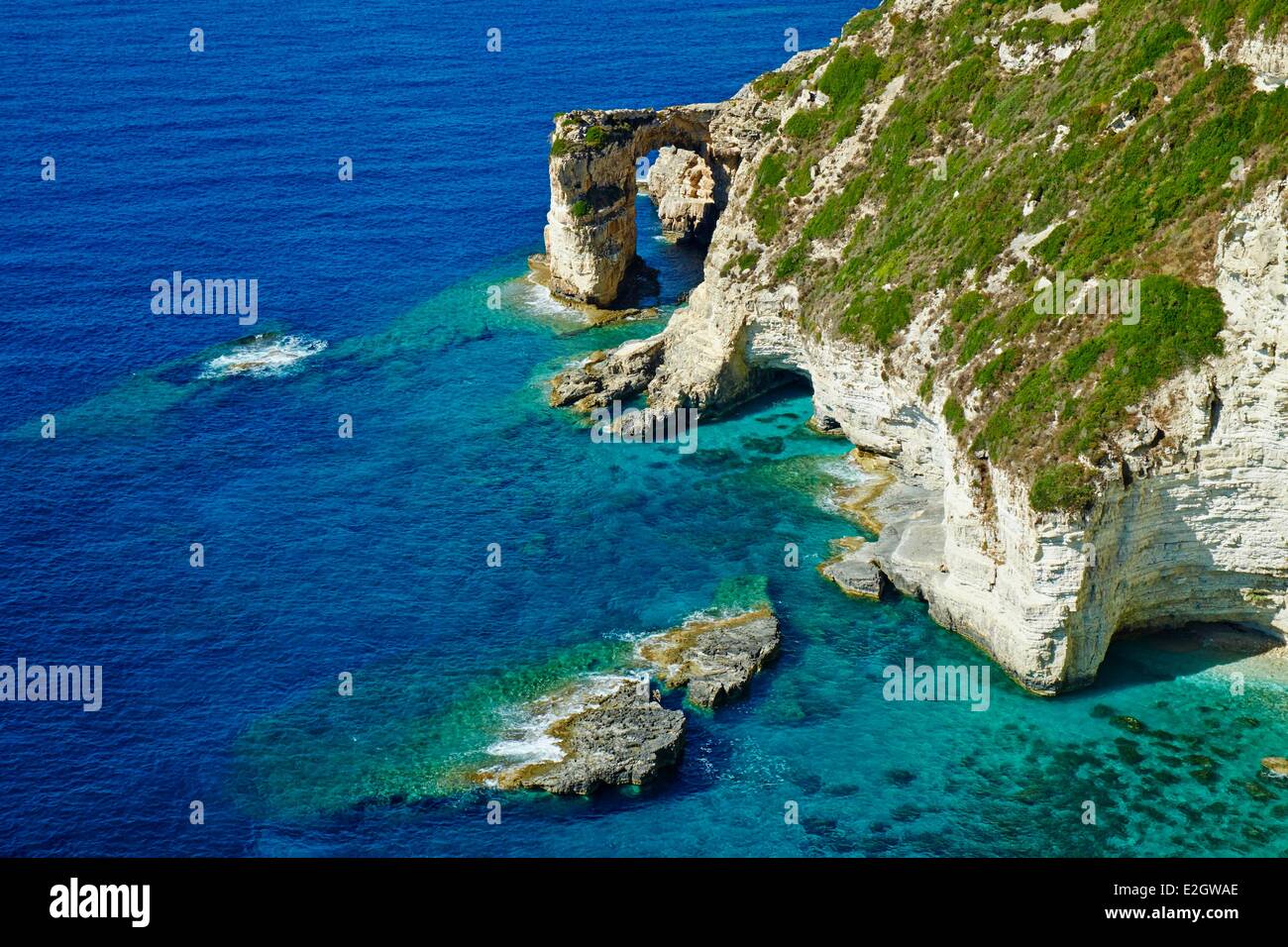 Greece Ionian island Paxi Paxos Tripitos Arch Stock Photo - Alamy