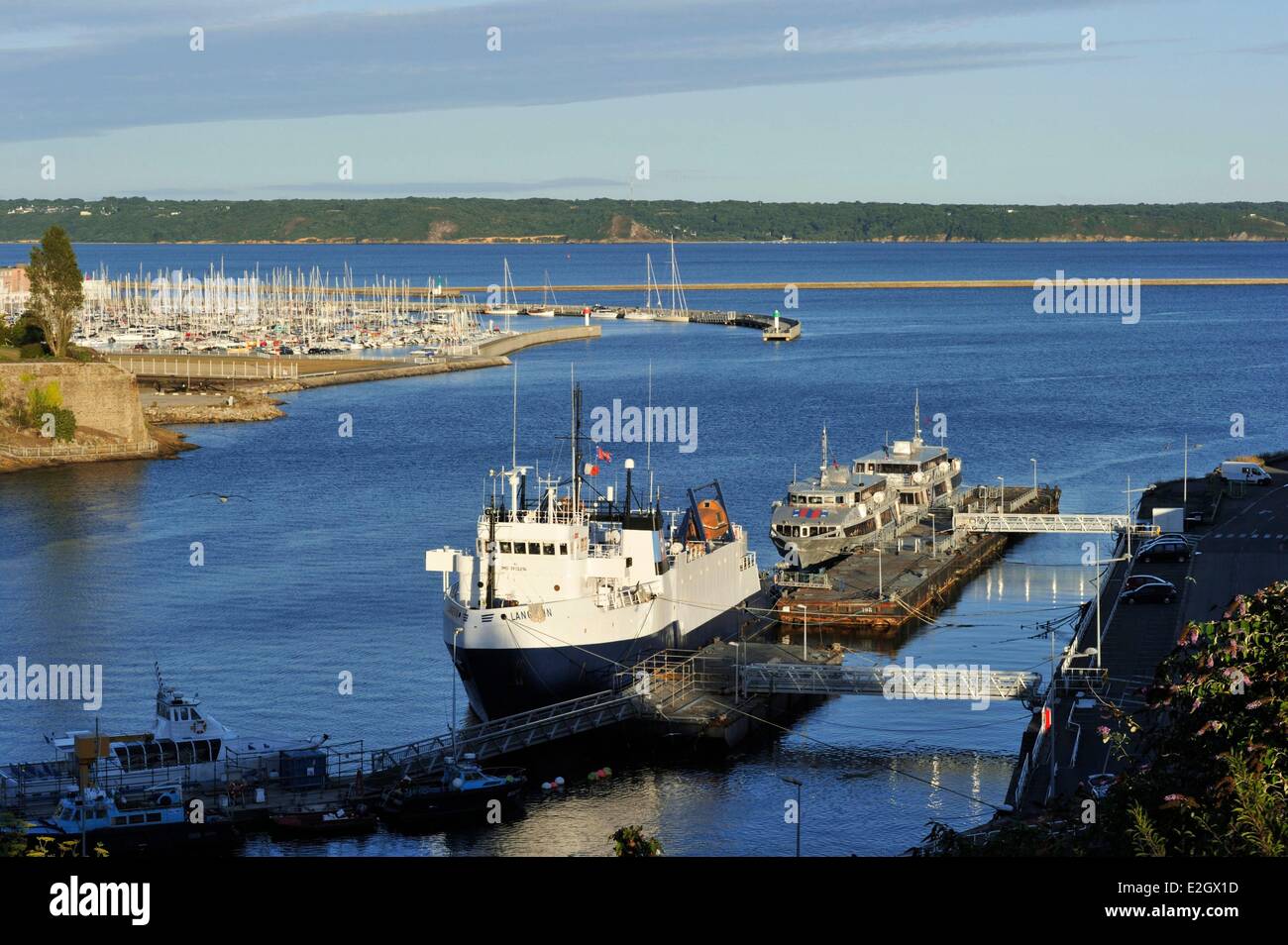 France Finistere Brest commercial port Stock Photo - Alamy