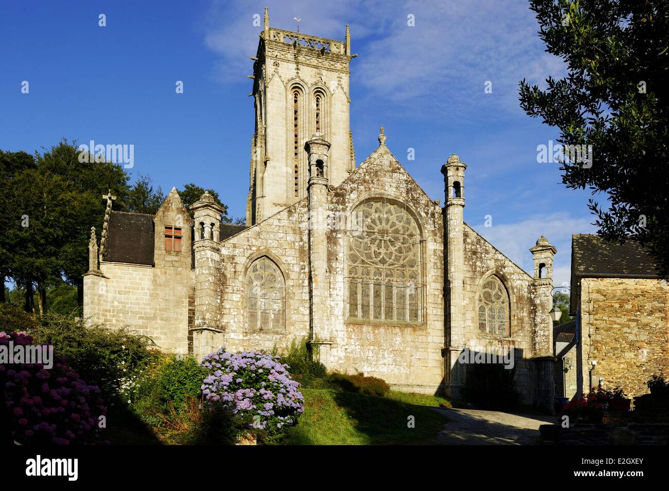 France Finistere Saint Herbot late Gothic chapel of St Herbot Stock ...