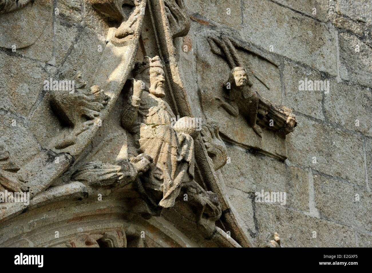 France Finistere Saint Herbot late Gothic chapel of St Herbot Stock ...