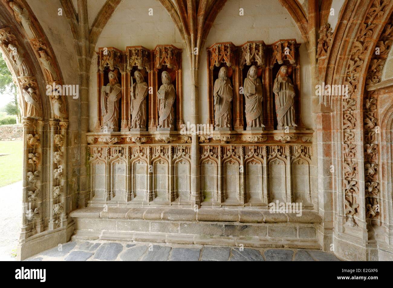 France Finistere Saint Herbot late Gothic chapel of St Herbot Stock ...