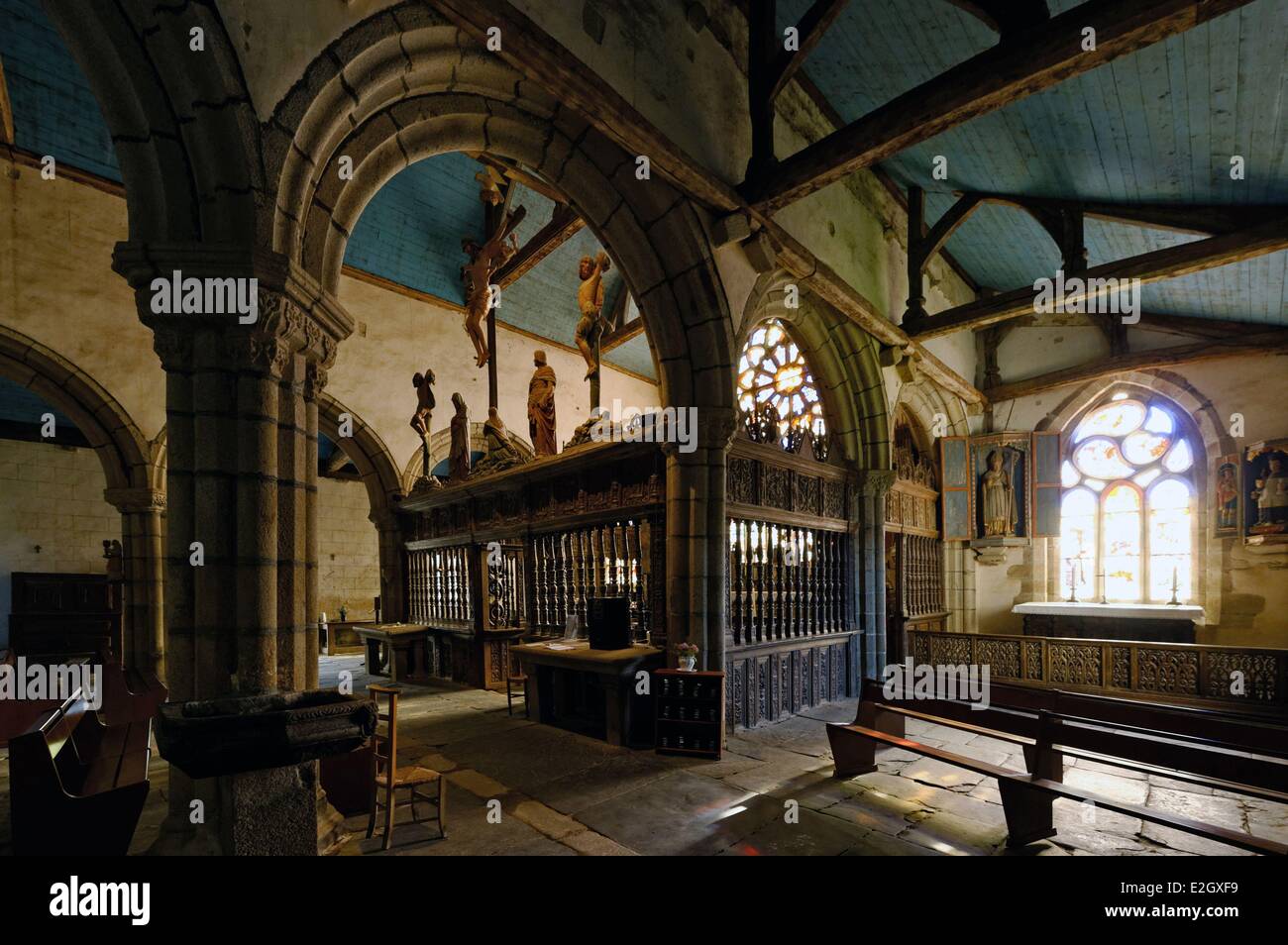 France Finistere Saint Herbot late Gothic chapel of St Herbot chancel ...